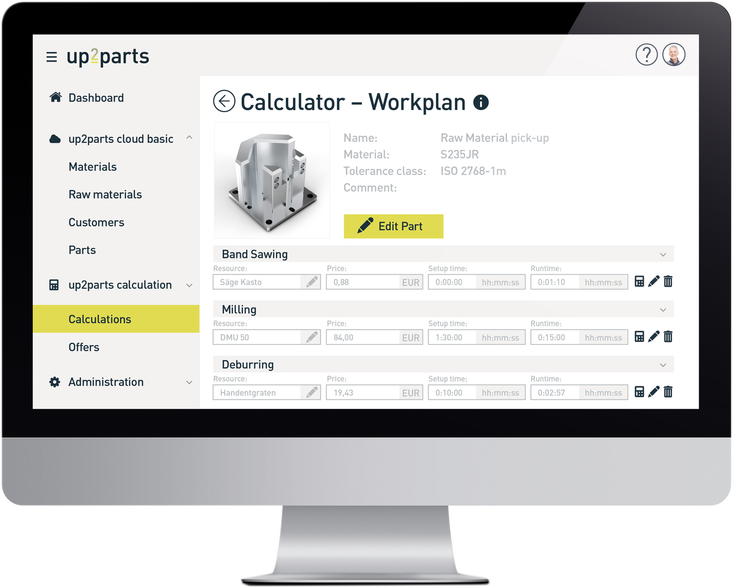 DMG MORI Store | up2parts calculation